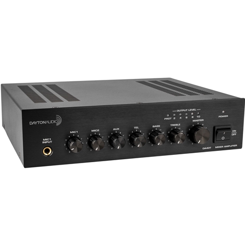 Dayton Audio - DA40T Commercial Audio Amplifier 40W 70V/ 100V/ 4 Ohm ...
