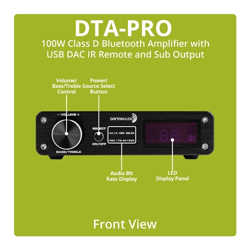 Dayton Audio DTA-PRO - Amplificator stereo DAC incorporat pu ...